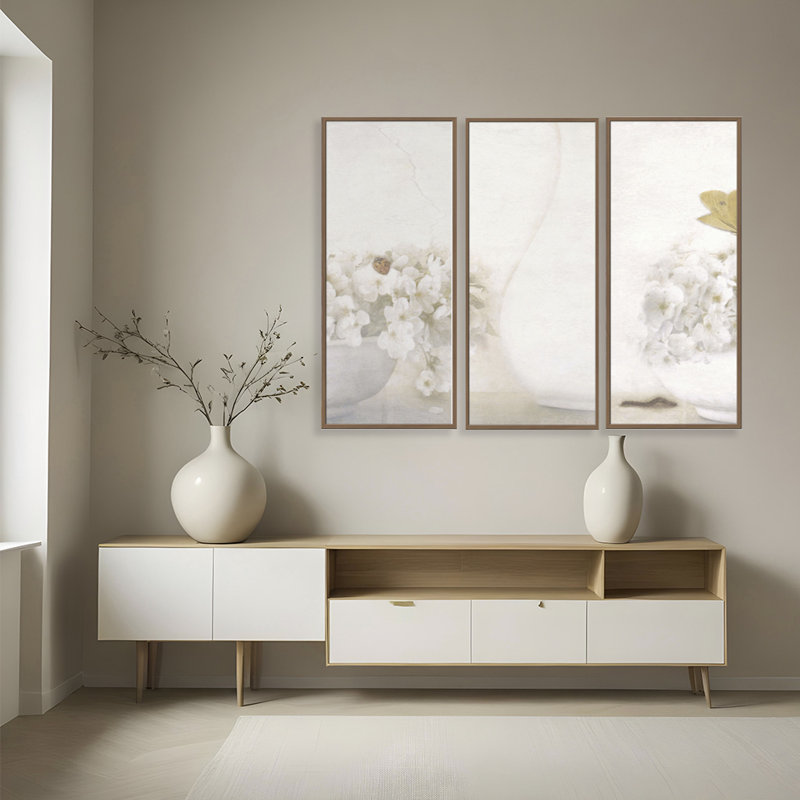 R2H Modern Summertime by Delphine Devos - 3 Piece Picture Frame Painting Set on Paper | Perigold